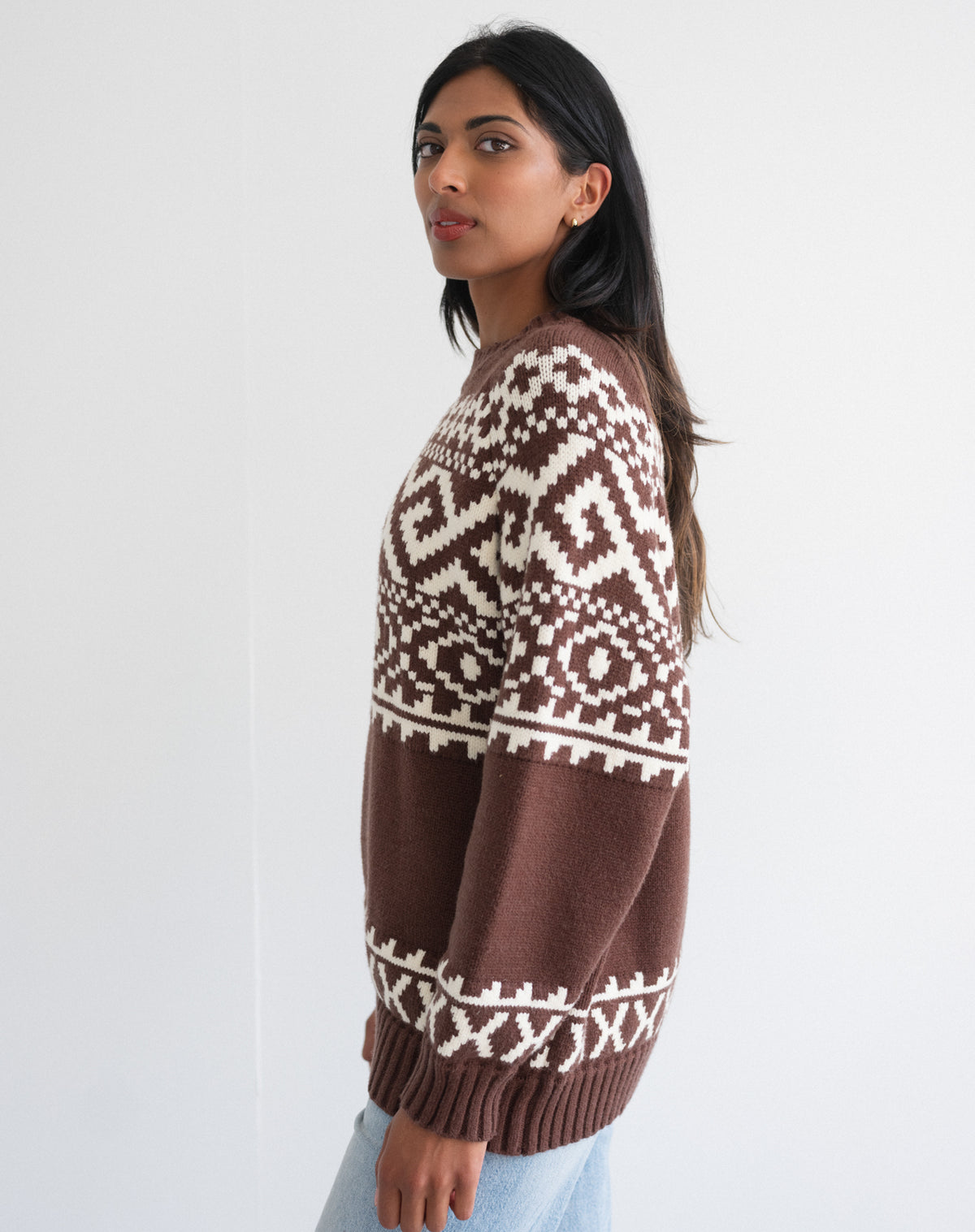 Fair Isle Knit Sweater – BRUNETTE The Label
